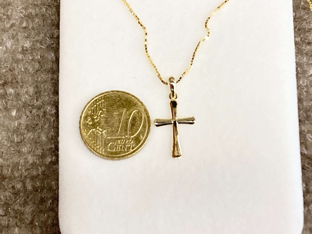Gold Cross And Box Link Chain – DeGrandpre Jewelers
